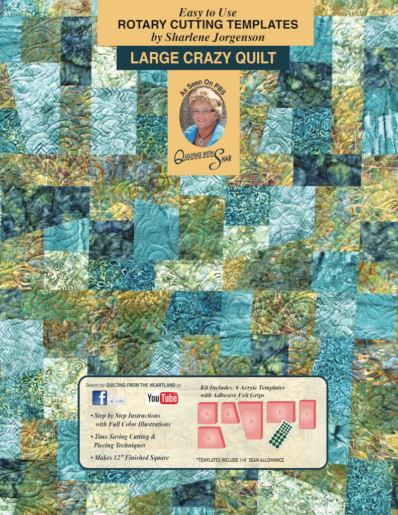 Crazy Quilt | quilt template by Quilting from the Heartland
